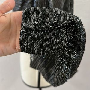 Zara | Tops | Zara Knotted Crop Top With Metallic Thread | Poshmark